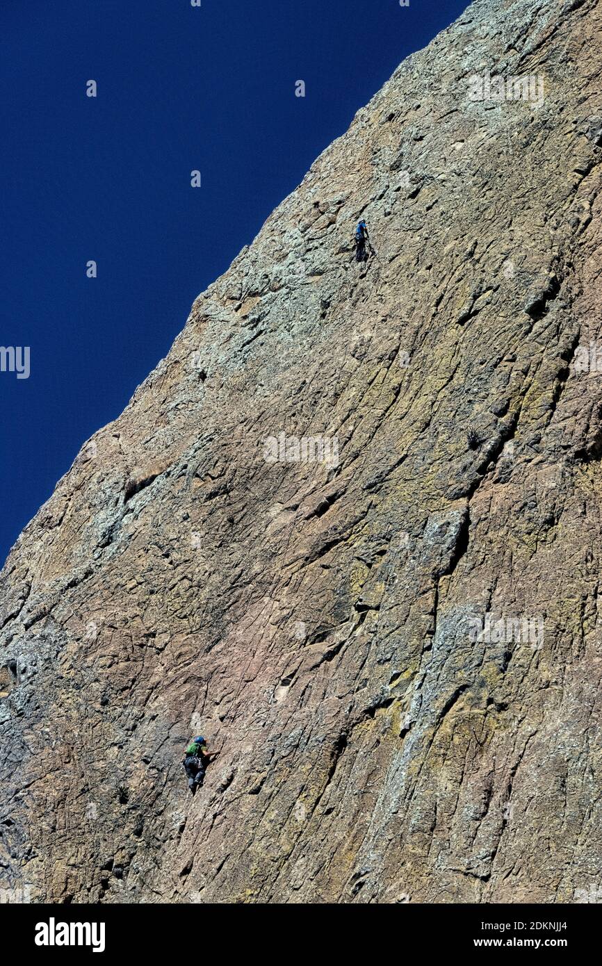 Rock climbers on Peña de Bernal, UNESCO site and one of the world’s ...