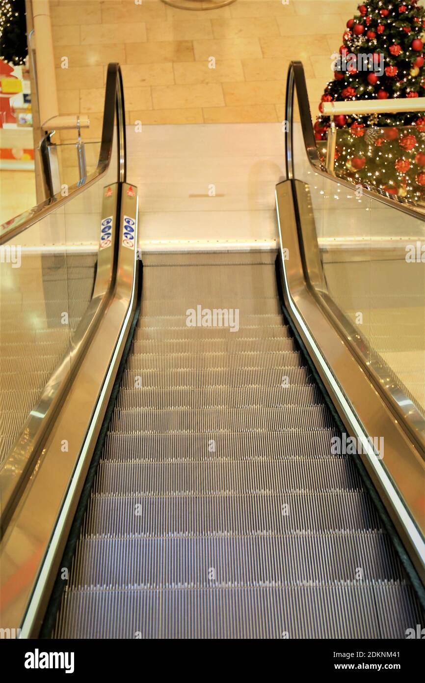 An Image of a escalator Stock Photo - Alamy