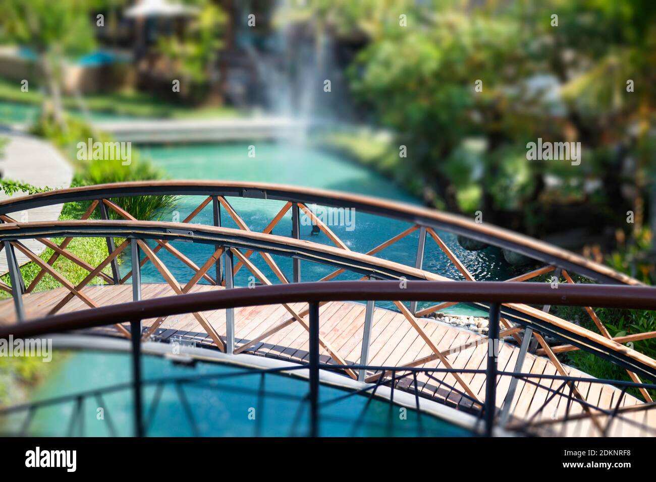 Exterior resort garden with wooden material, stock photo Stock Photo ...