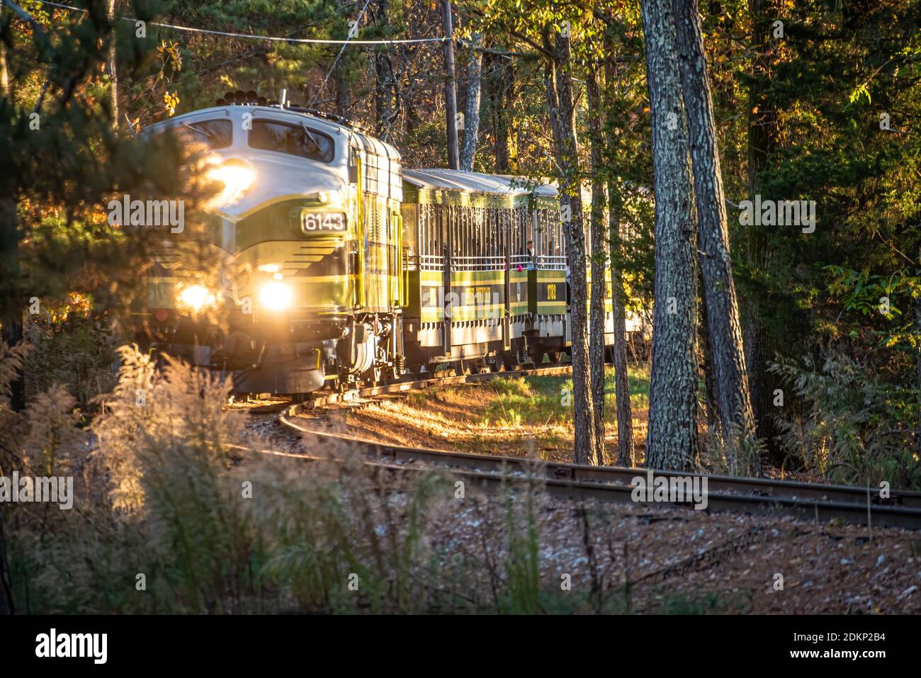 Scenic sunset train ride around Stone Mountain on the Stone Mountain ...