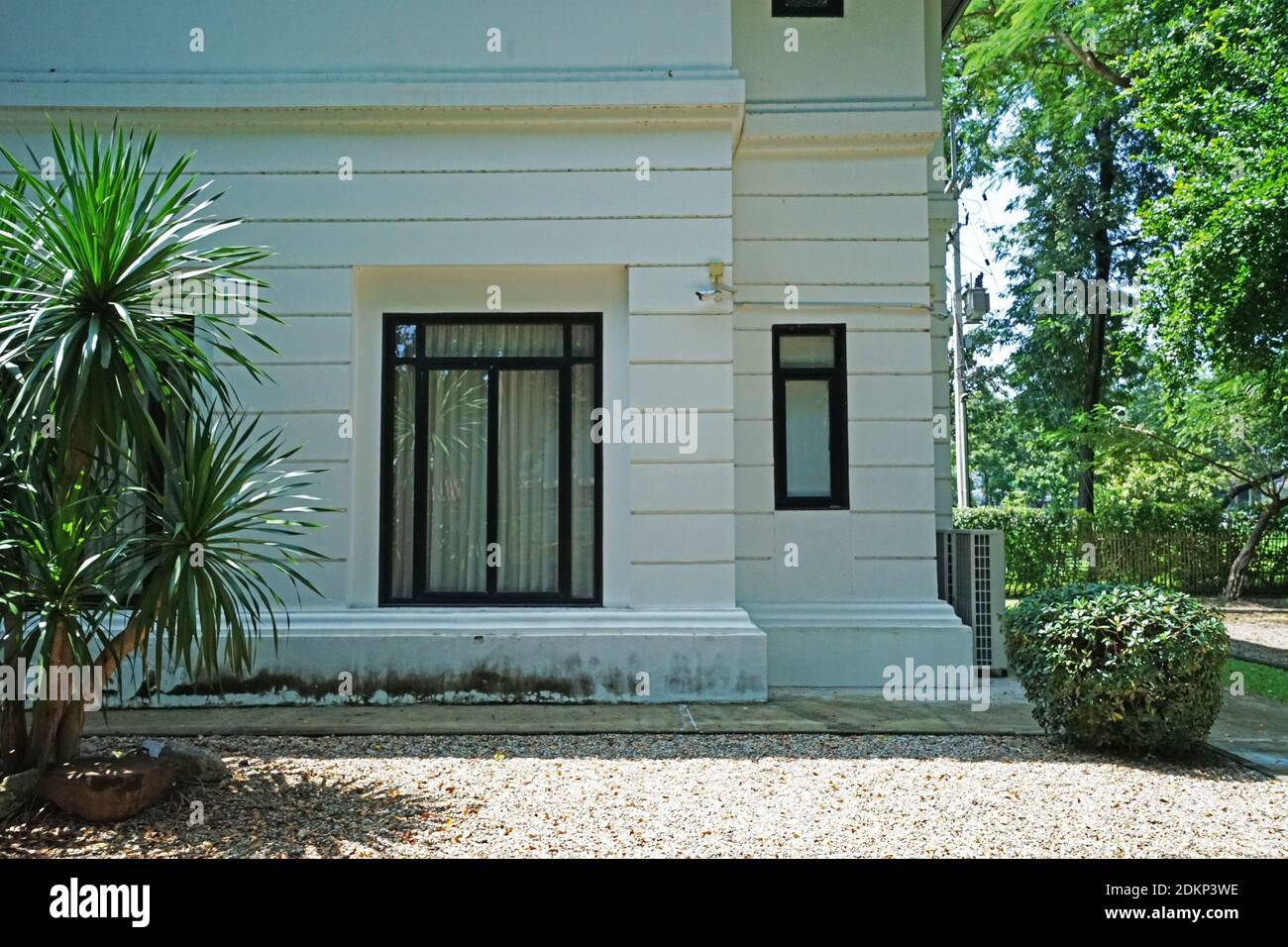 Exterior architecture and building design of Colonial house with big ...