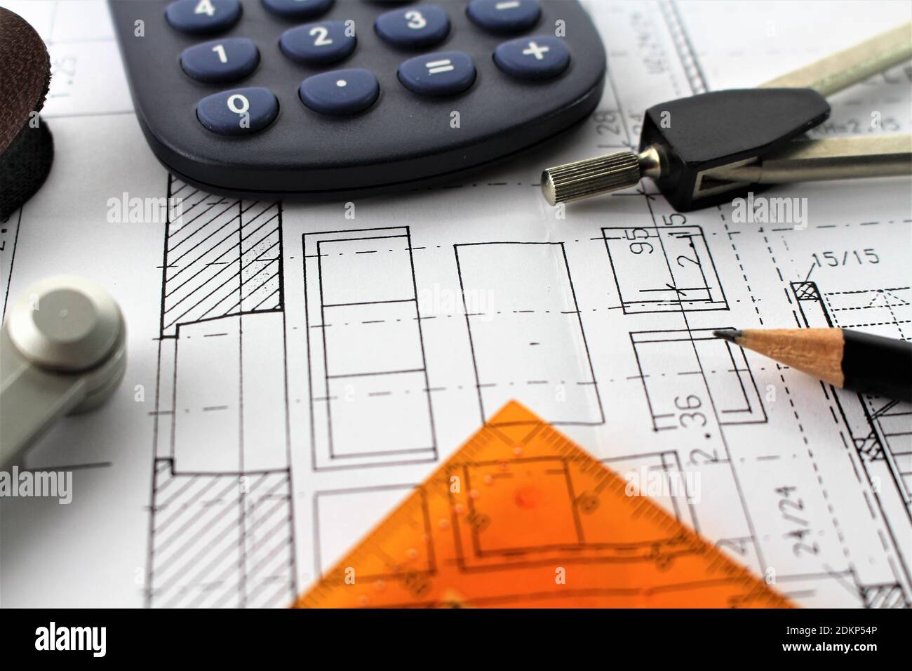 calculator and pen Stock Photo - Alamy