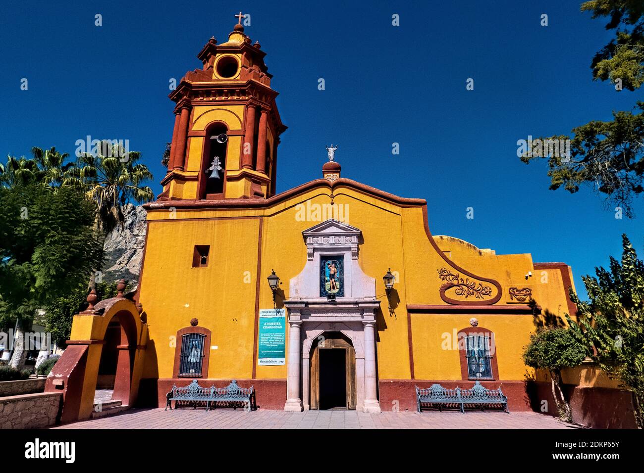 Parroquia San Sebastian church, Bernal, Queretaro, Mexico Stock Photo ...