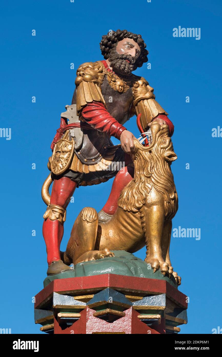 Simsonbrunnen Samson fountain statue Bern Switzerland Stock Photo - Alamy