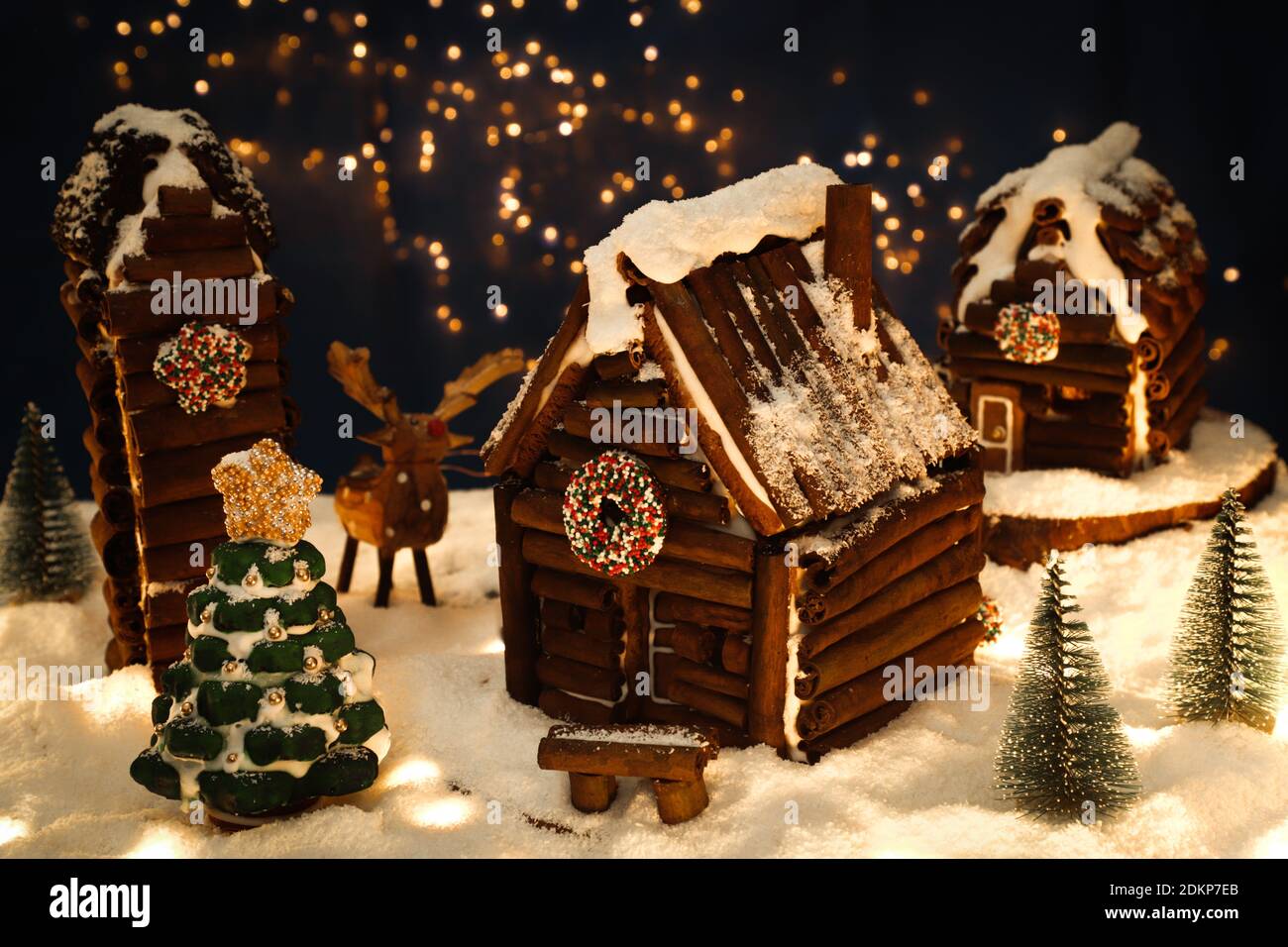 Christmas Decoration of Cinnamon Stick Village; Mostly Made of Food ...