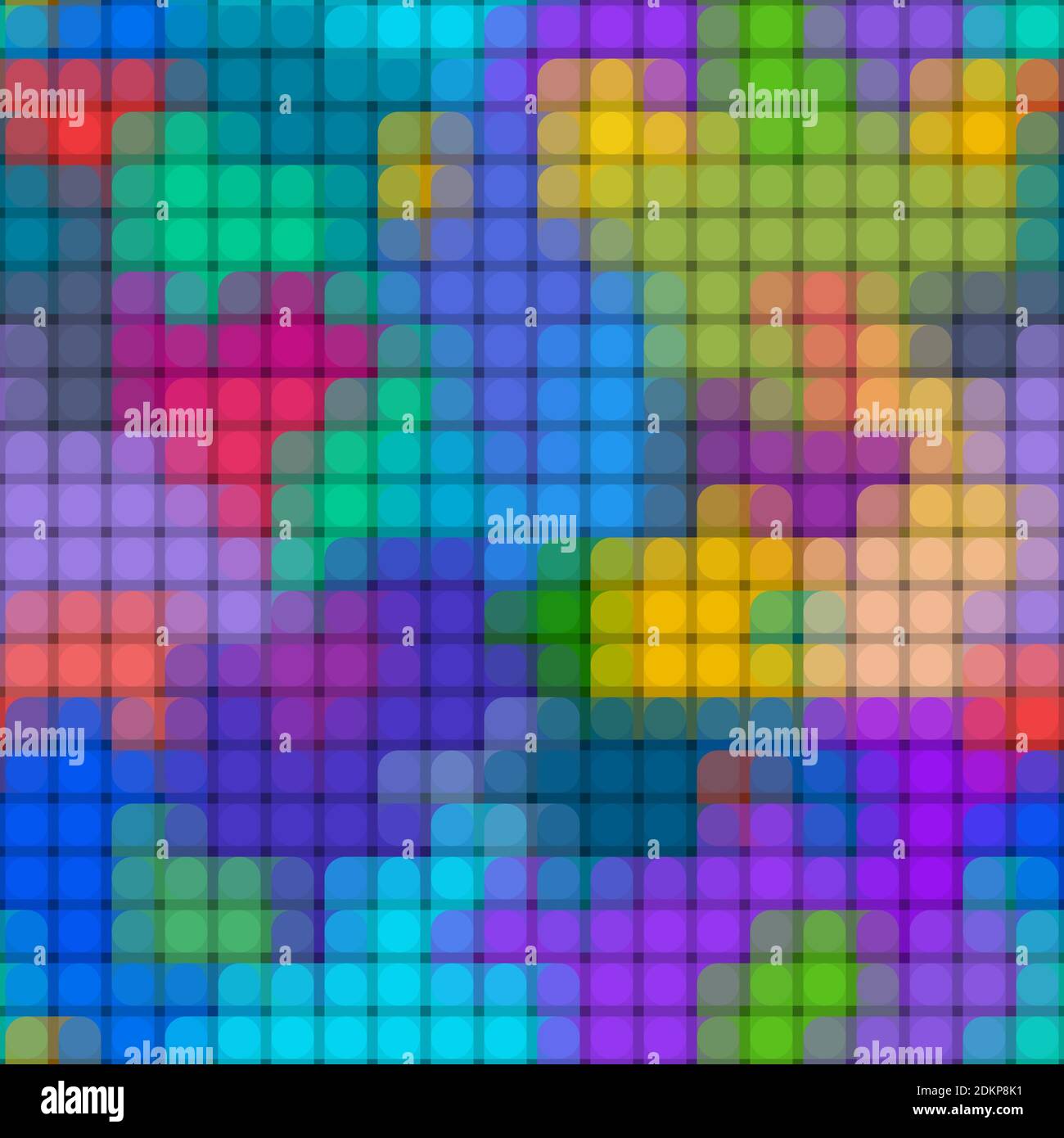 Abstract seamless colorful Background with circled transparent tiles ...