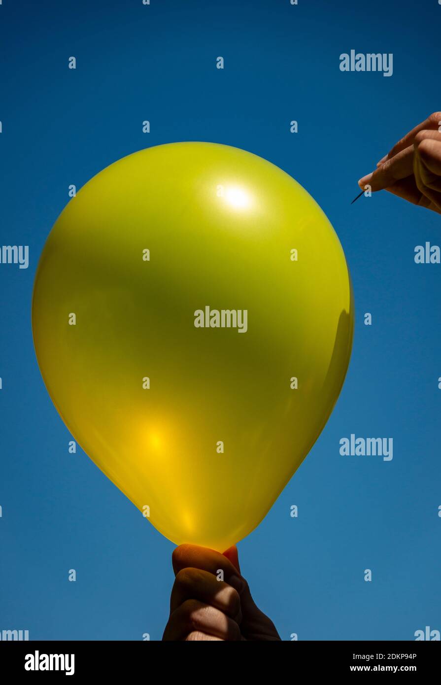 Balloon sky hands hi-res stock photography and images - Alamy