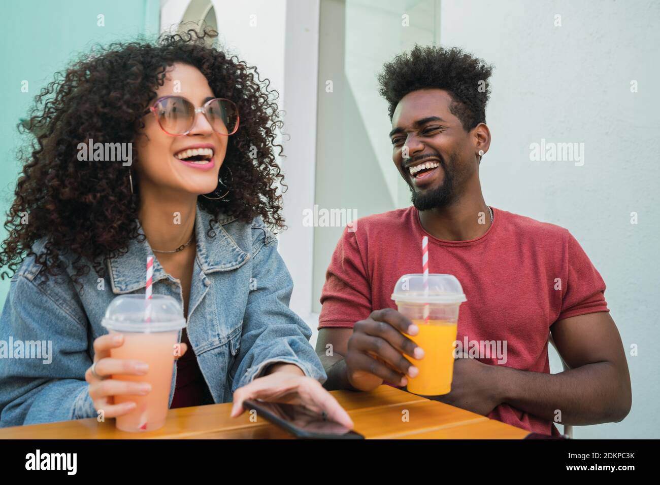 Two afro friends having fun together Stock Photo - Alamy