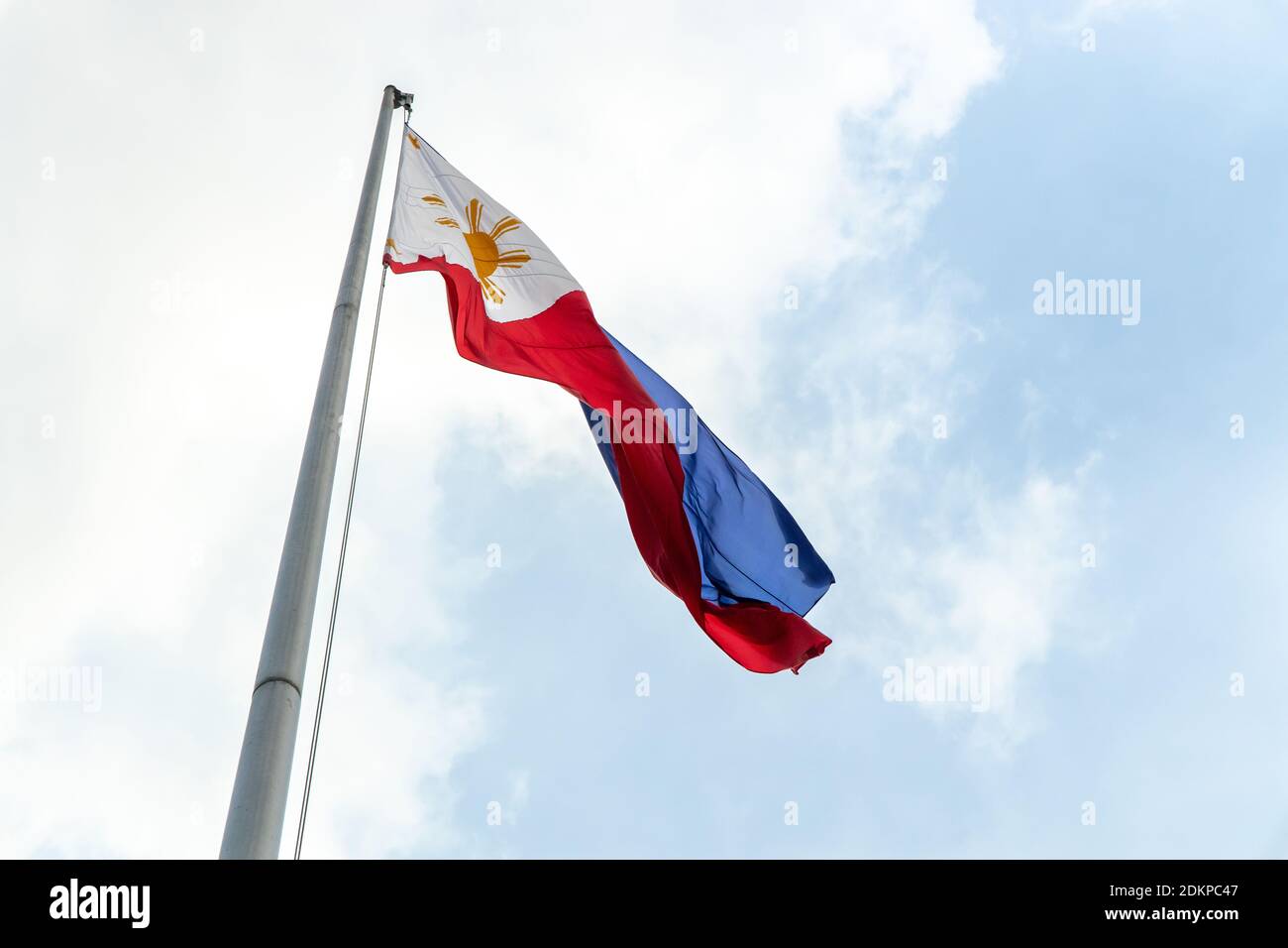 Philippine flag in the wind Stock Photo - Alamy