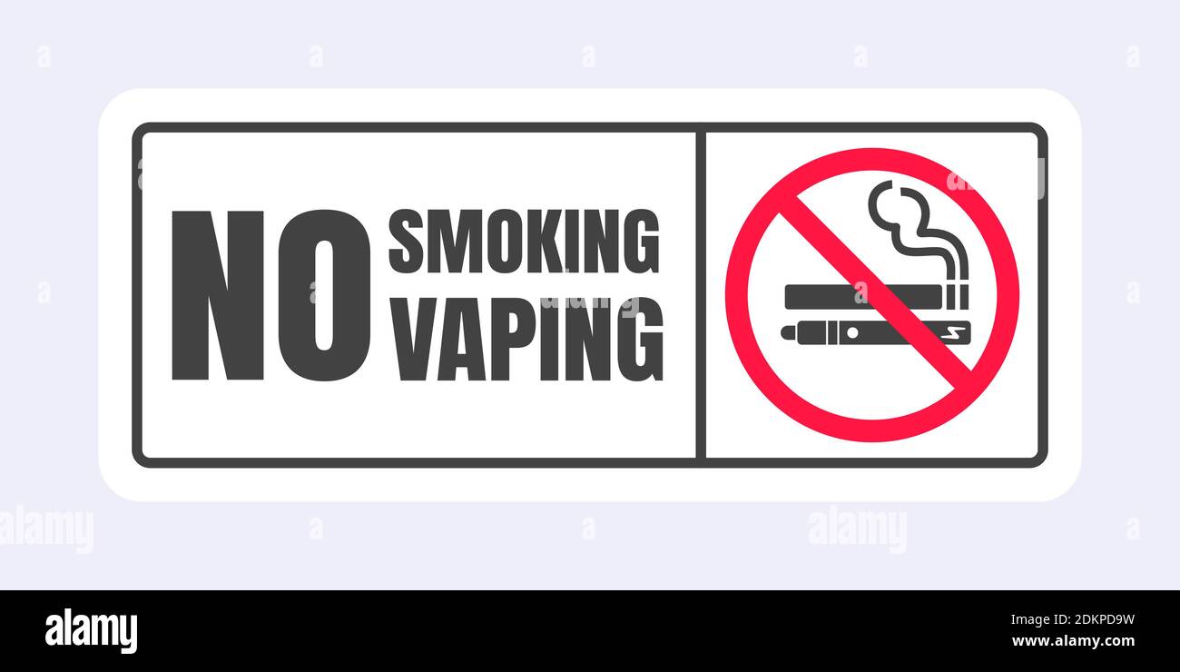 No Smoking No Vaping Sign Forbidden Sign Icon Isolated On White
