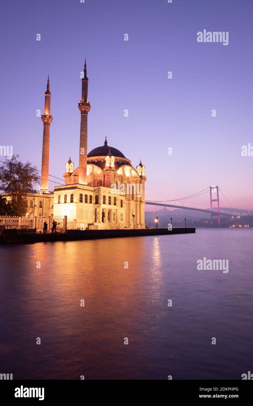 Ortakoy Buyuk Mecidiye Mosque in Istanbul City, Turkey Stock Photo - Alamy