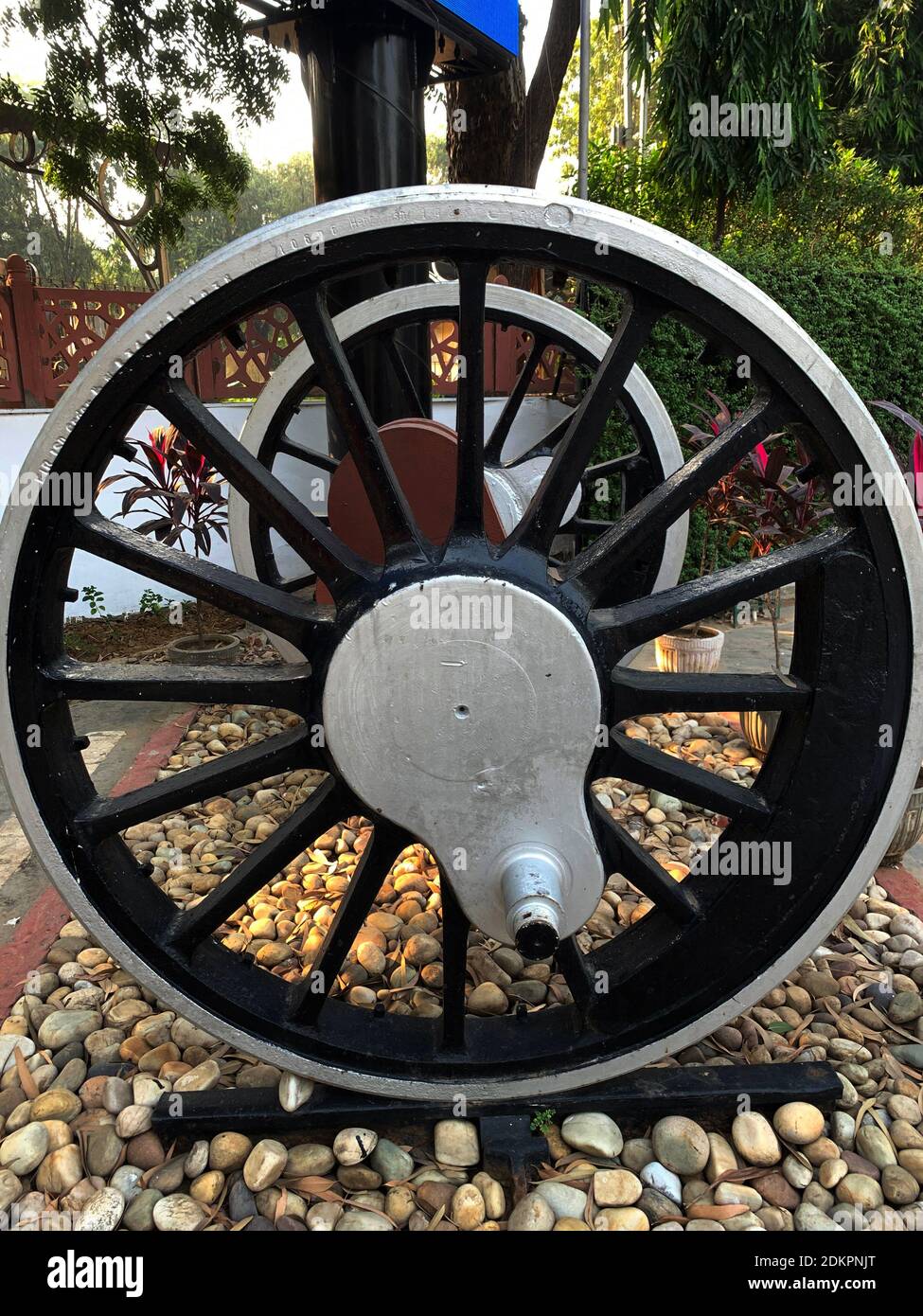 This picture shows old Engine wheel Stock Photo - Alamy