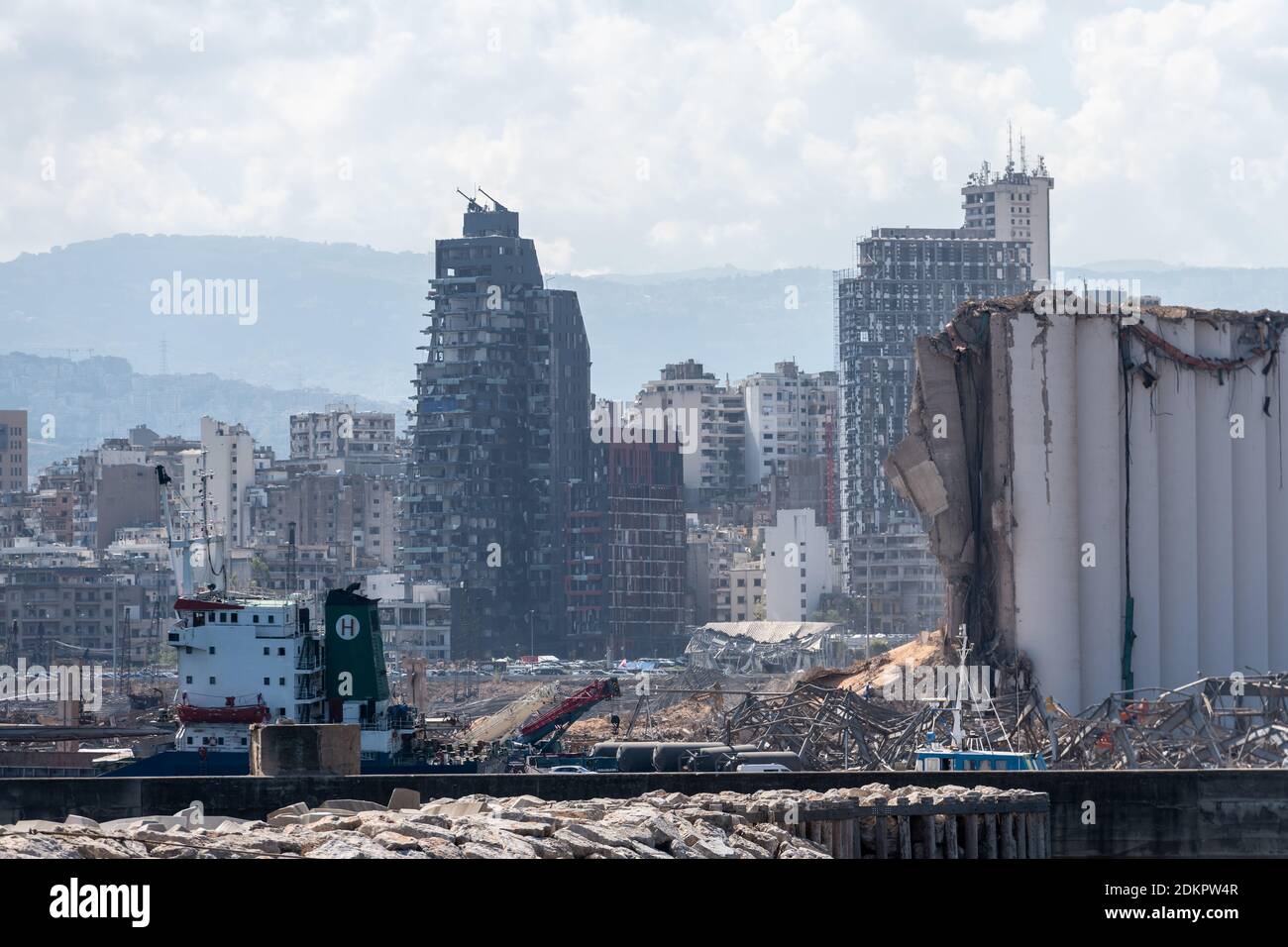 Damage After Beirut port explosion Stock Photo - Alamy