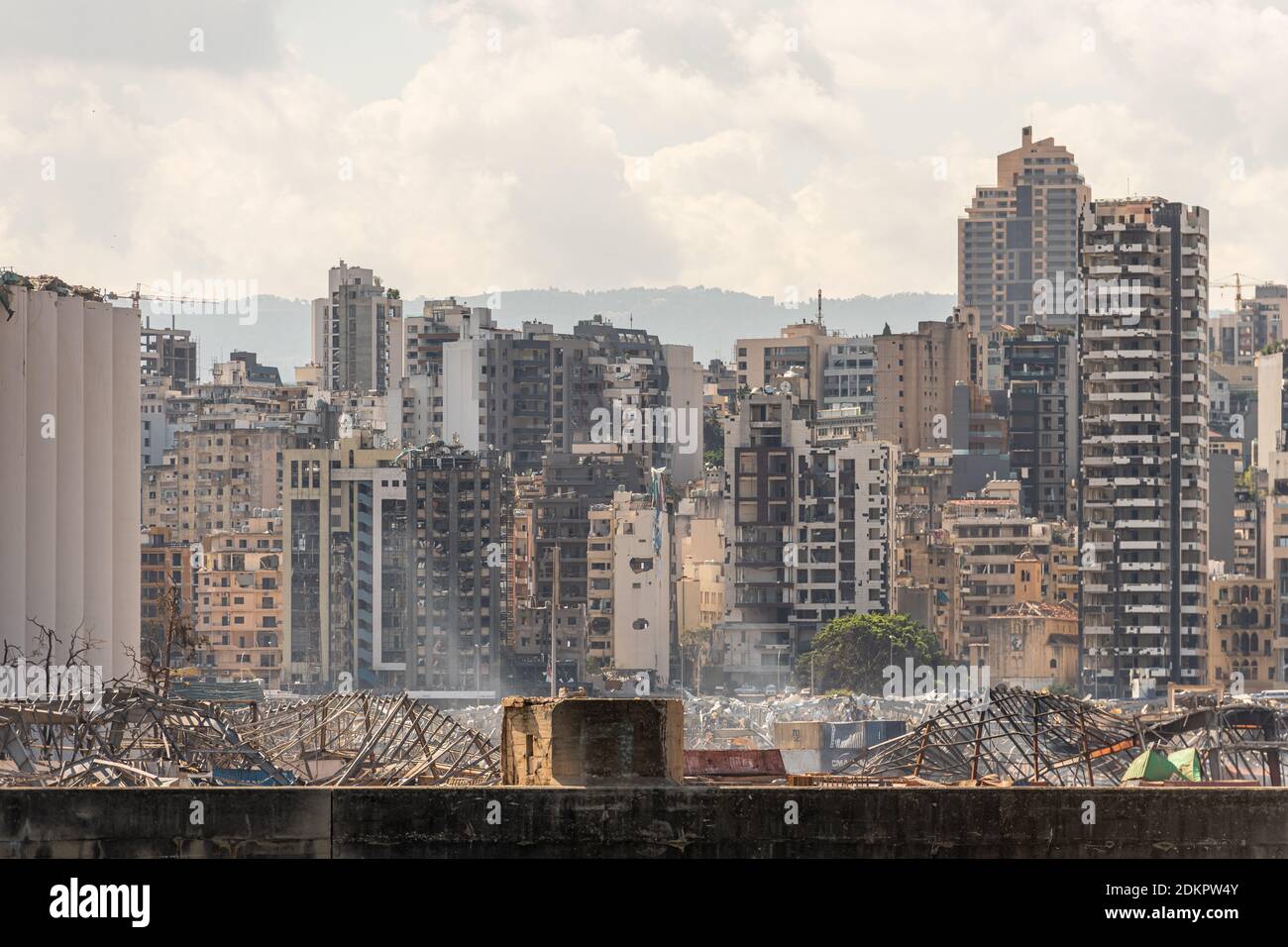 Damage and destruction After Beirut port explosion Stock Photo - Alamy