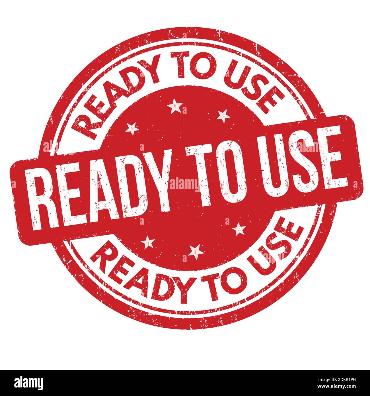 Ready to use grunge rubber stamp on white background, vector ...