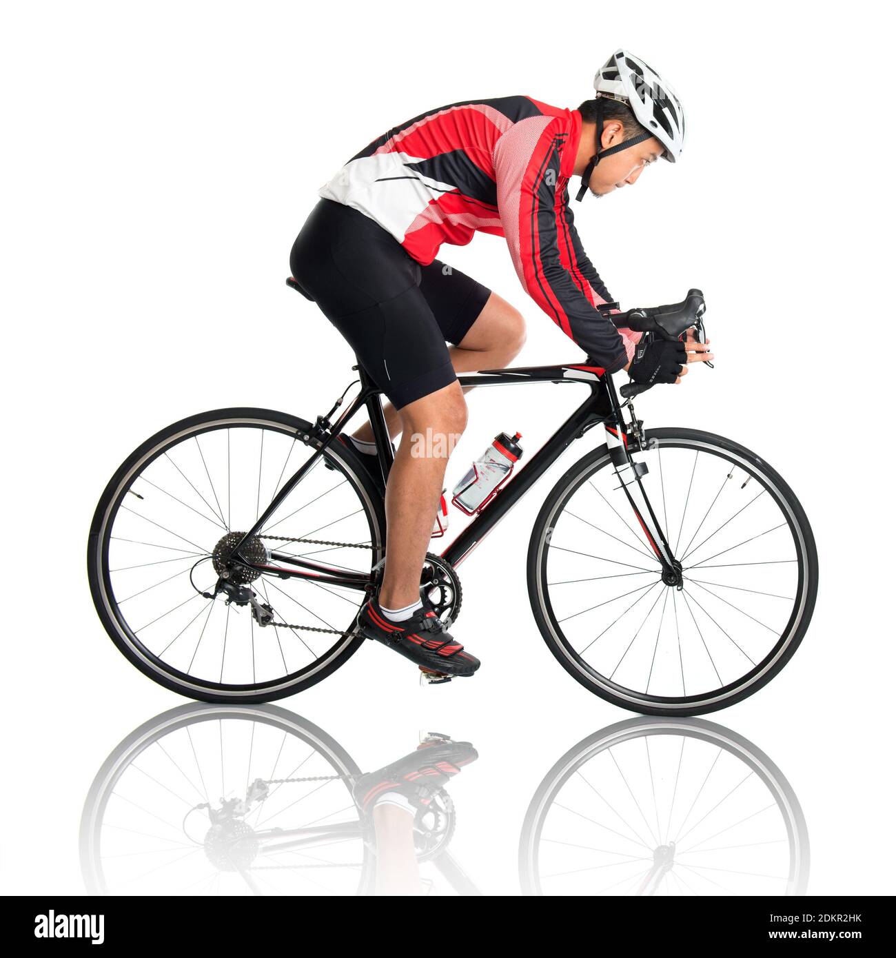 Man riding bicycle side view Cut Out Stock Images & Pictures - Alamy