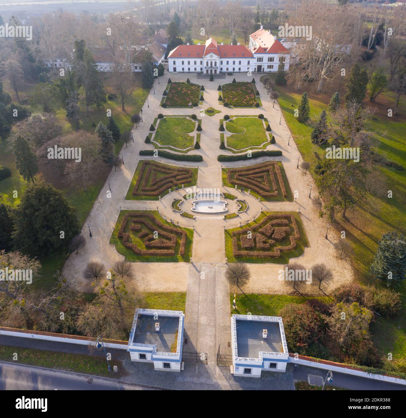 Aerial photo of Szechenyi Castle at Nagycenk, Hungary Stock Photo - Alamy