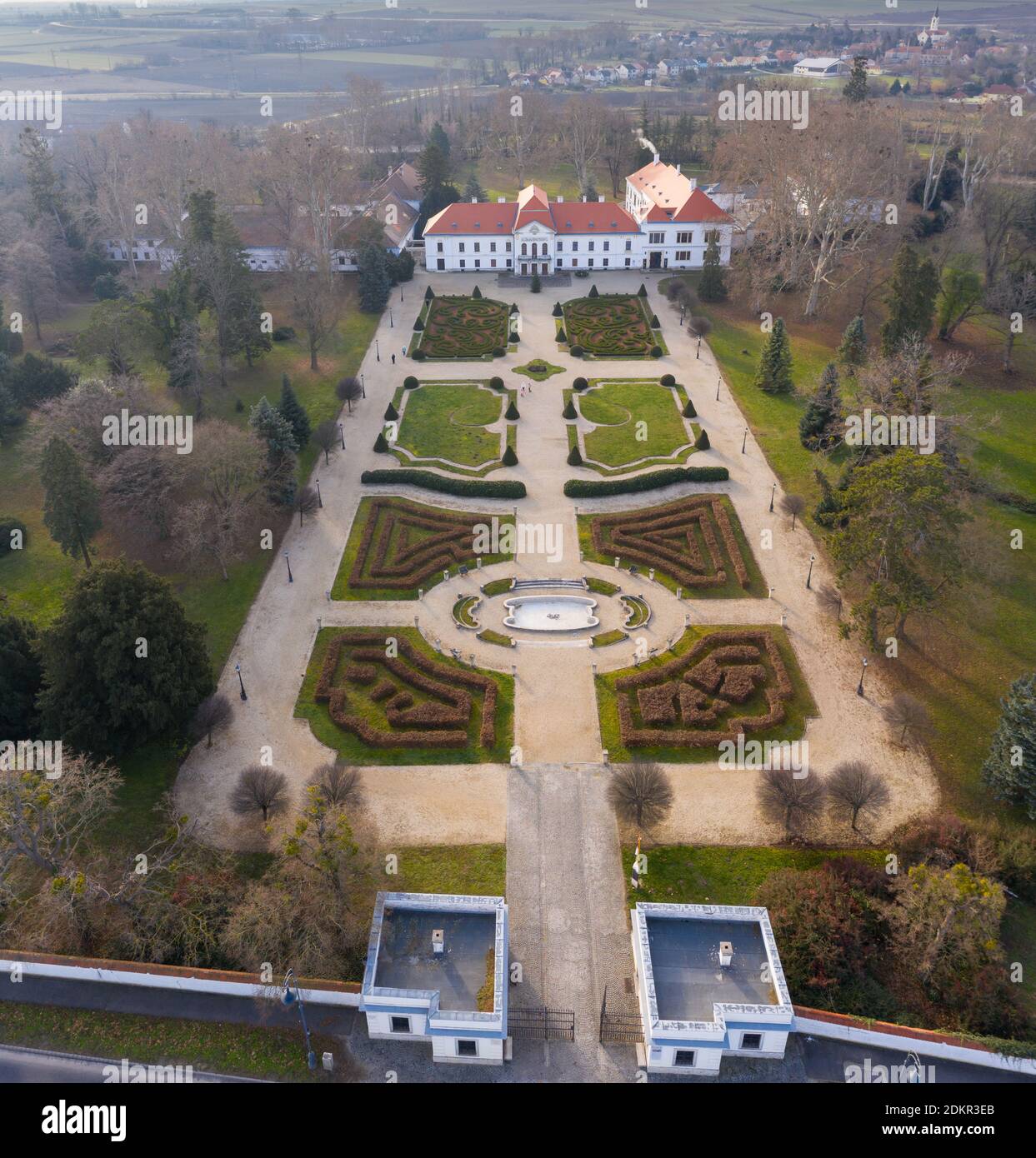 Aerial photo of Szechenyi Castle at Nagycenk, Hungary Stock Photo - Alamy