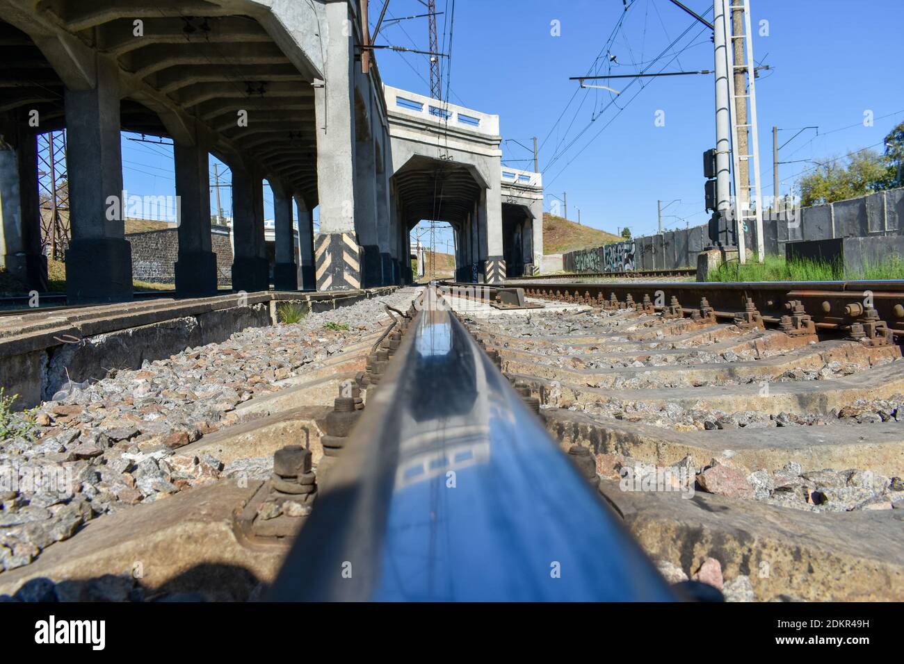 View of the railway in several tiers Stock Photo - Alamy