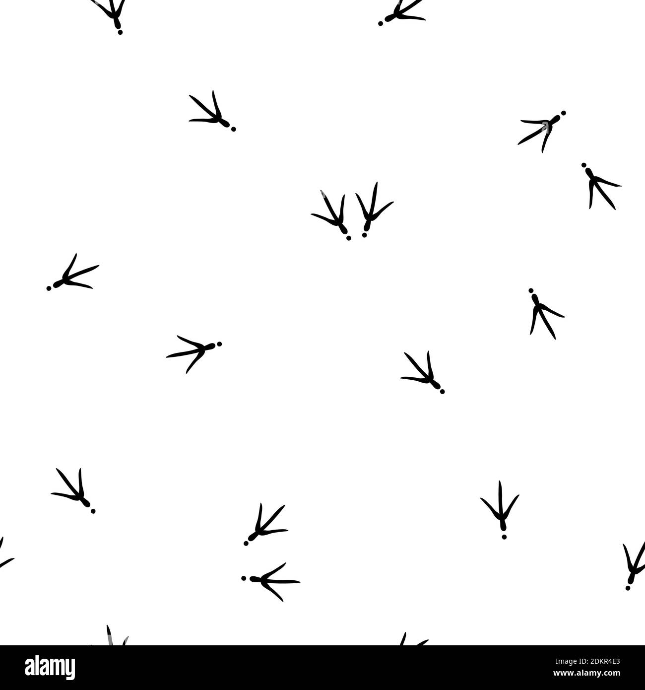 Seamless abstract pattern with bird trail. Vector illustration. Bird ...