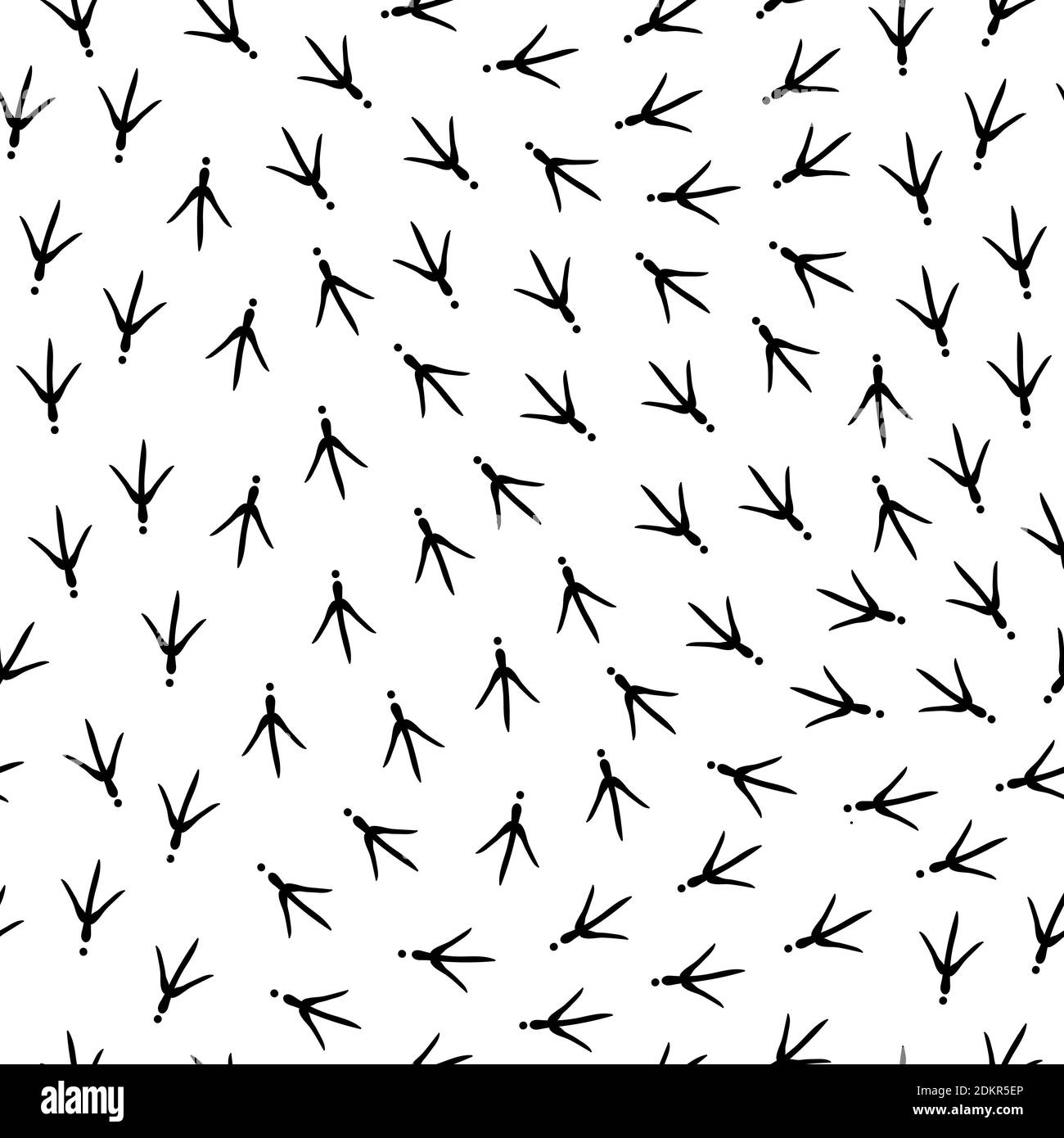 Seamless abstract pattern with bird trail. Vector illustration. Bird ...