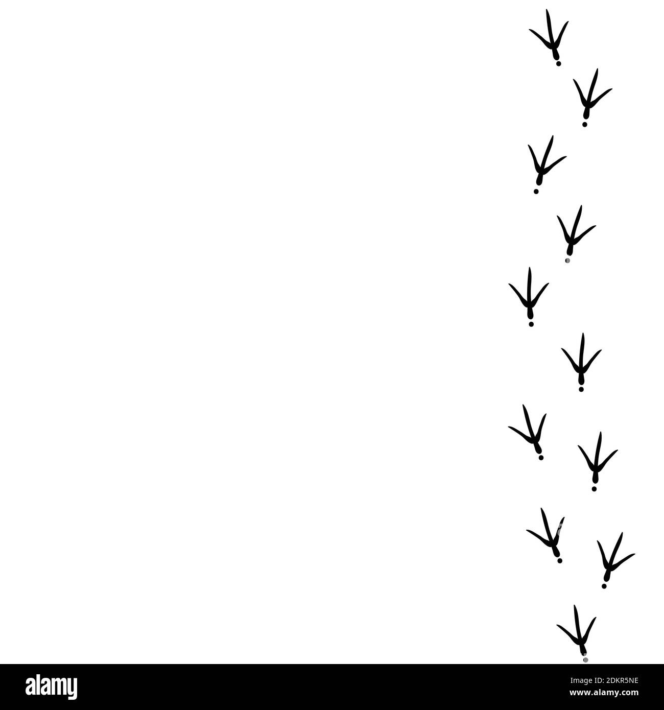 Vector background with bird trail on the right side. Black Bird ...
