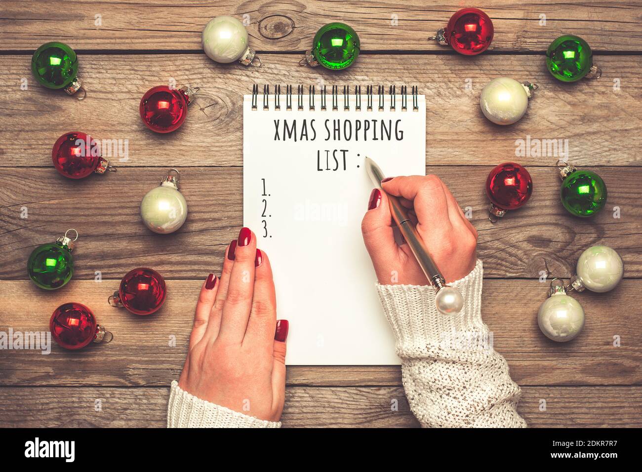 Note pad with shopping list to do list with pencil hi-res stock ...