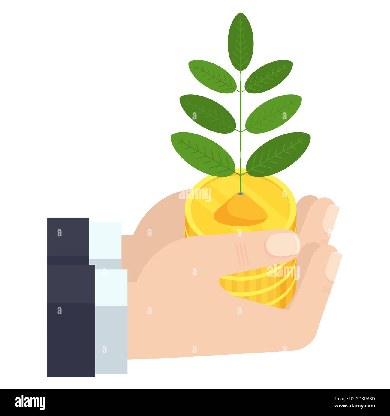 Money sprout Stock Vector Images - Alamy