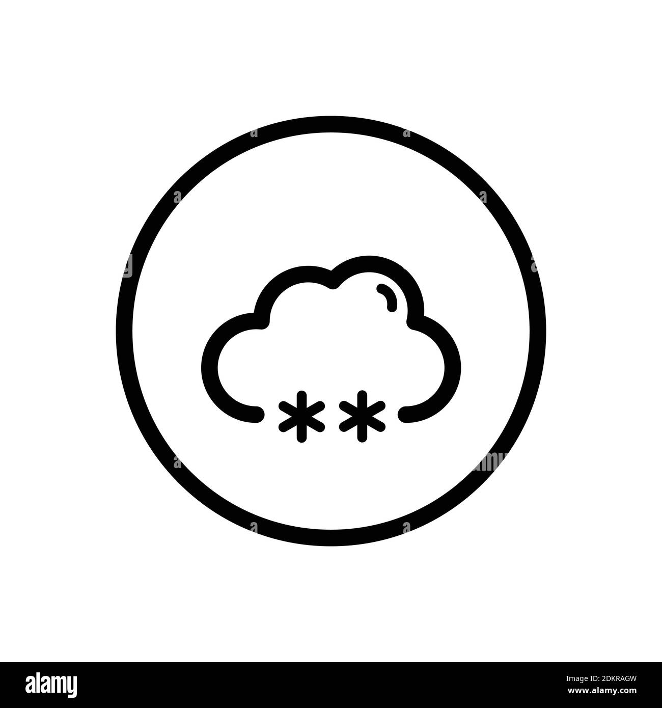 Cloud snowflakes weather line hi-res stock photography and images - Alamy