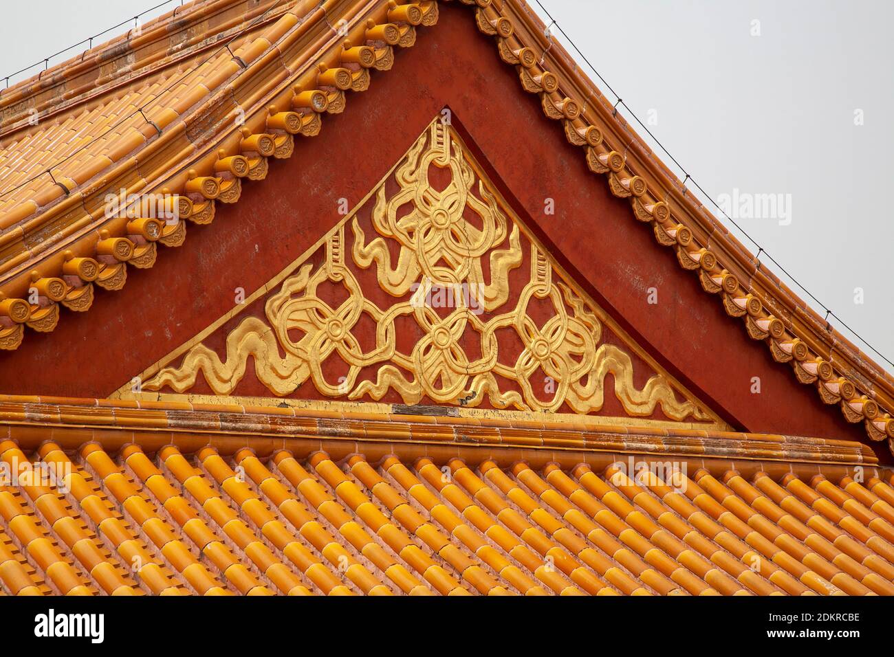 Gold coloured roofs within Imperial Forbidden City Beijing Stock Photo ...