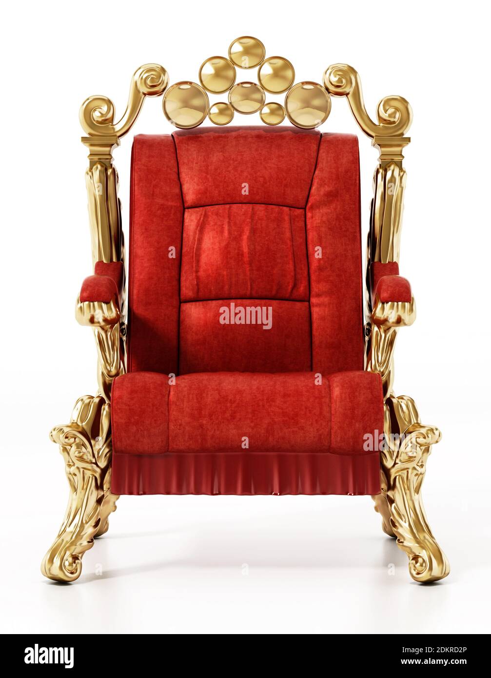 Generic throne isolated on white background. 3D illustration Stock ...