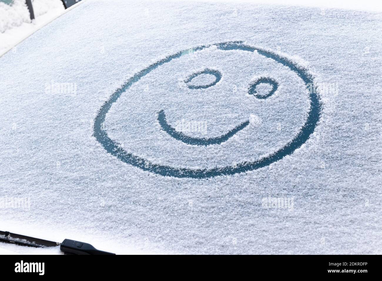 Windshield car smiley face hi-res stock photography and images - Alamy