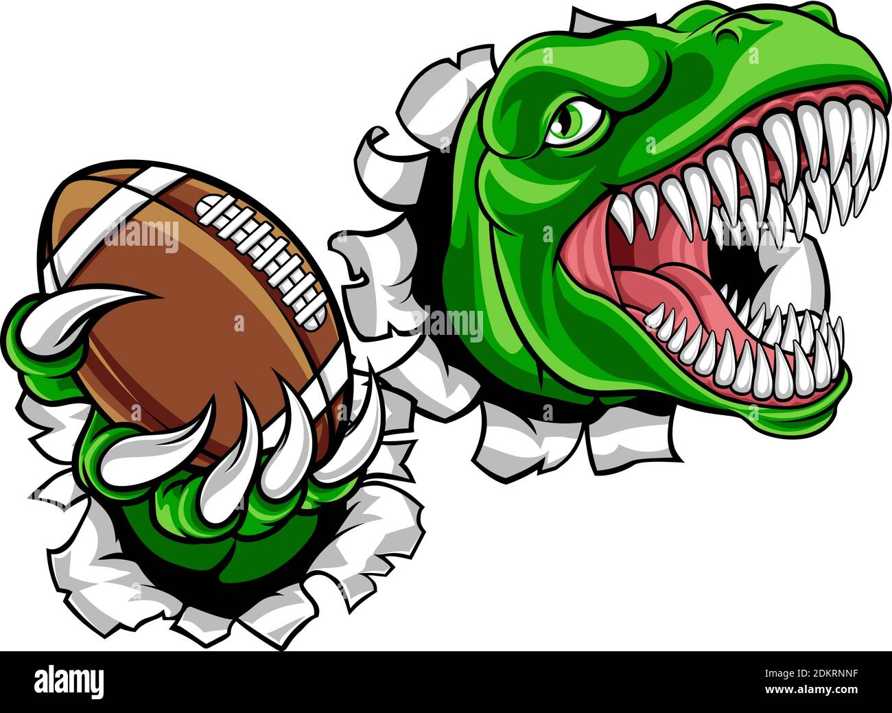 Dinosaur American Football Animal Sports Mascot Stock Vector Image ...