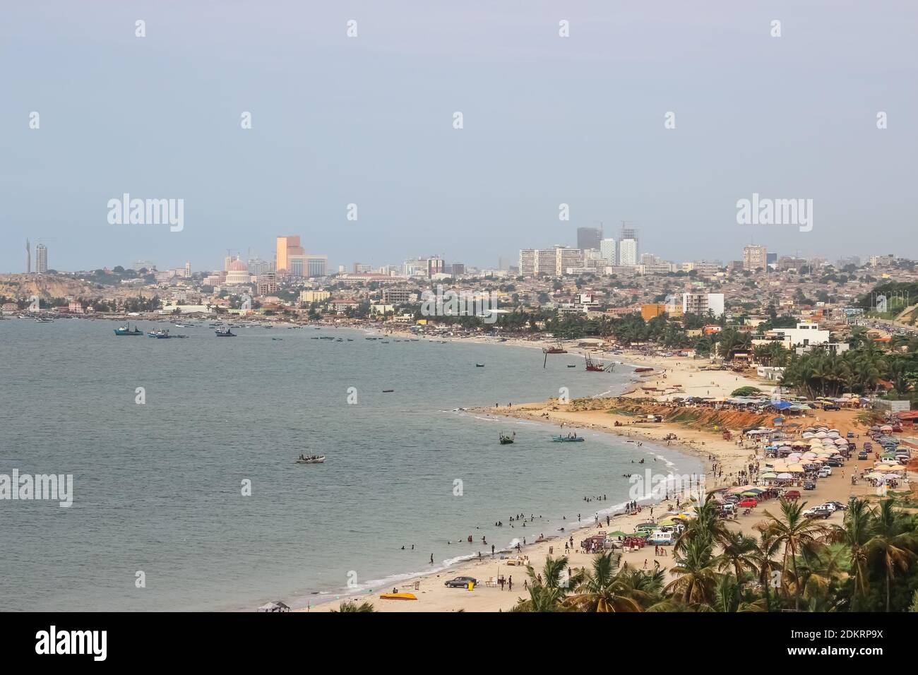 Luanda/Angola - 12/10/2015: Aerial view of downtown Luanda, marine ...