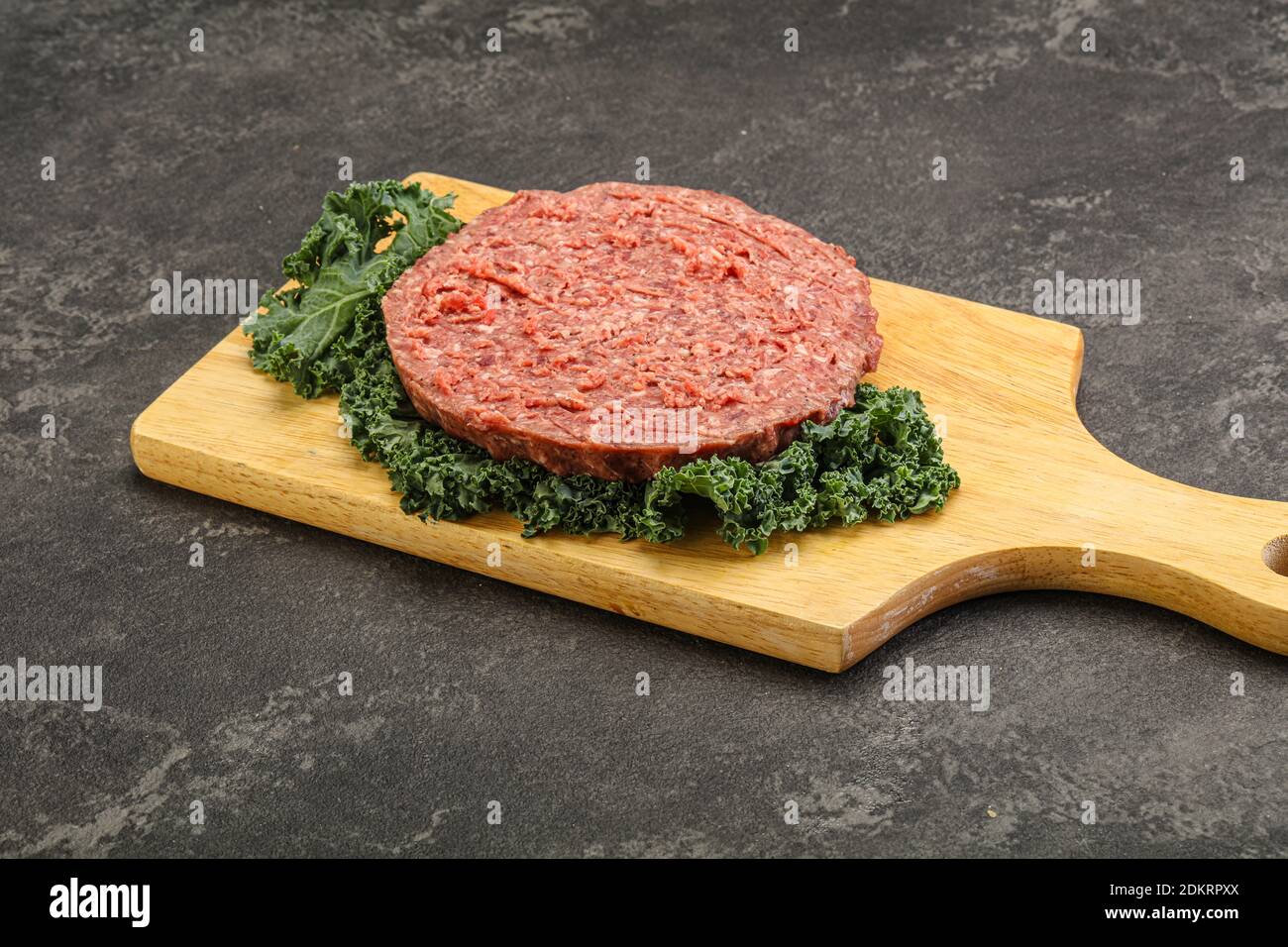 Raw beef burger cutlet for grill burger Stock Photo - Alamy