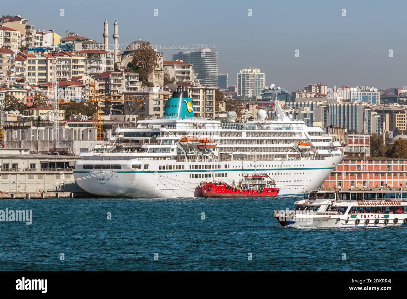 Cruise ship in Istanbul Port Stock Photo - Alamy