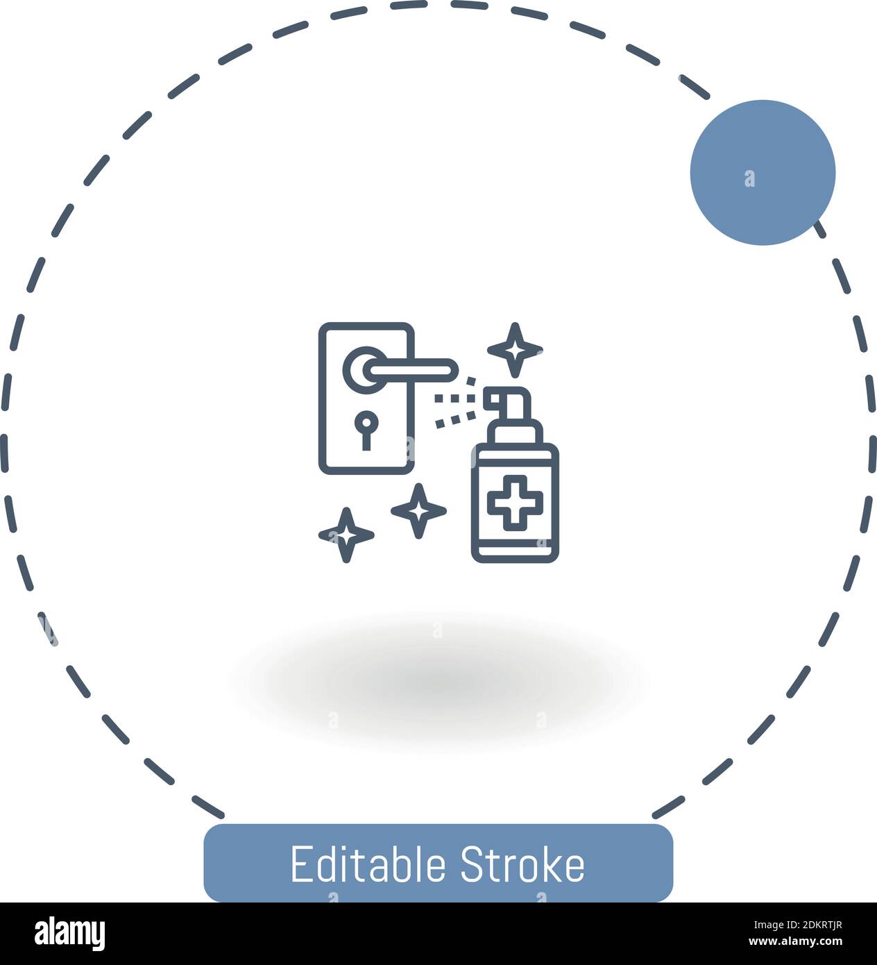 door lock vector icon Editable Stroke Outline Icons For Web and Mobile ...