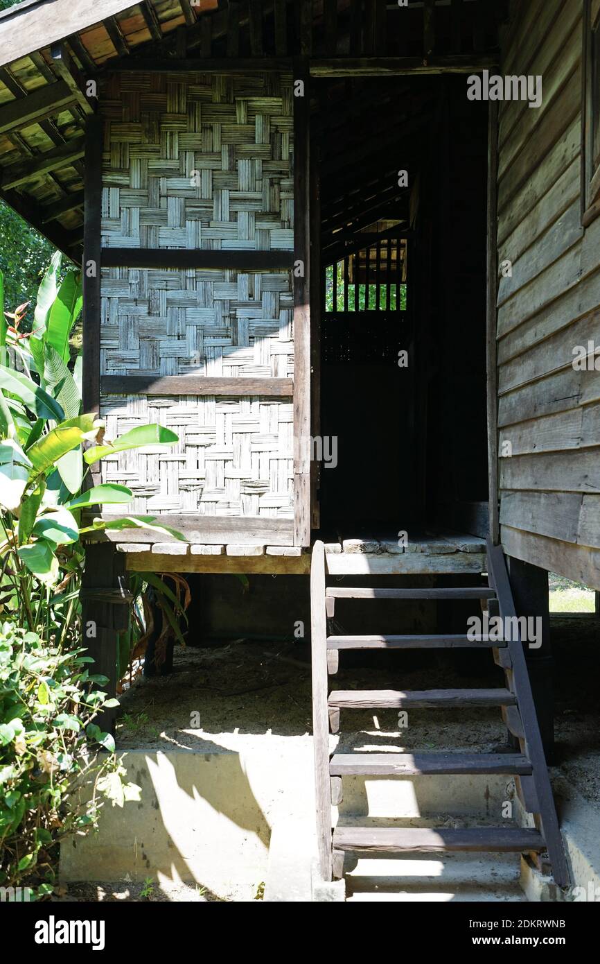 Thai architecture and exterior design of old Kalae house, Rice granary ...