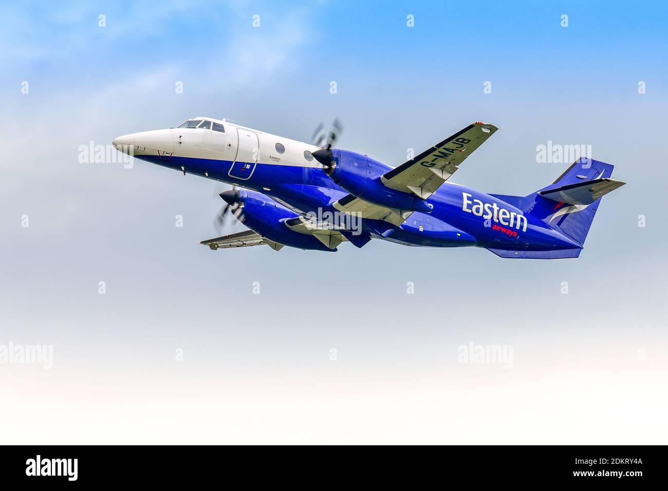Eastern Airways Jetstream 41 G-MAJB departing BHD Belfast City Airport ...
