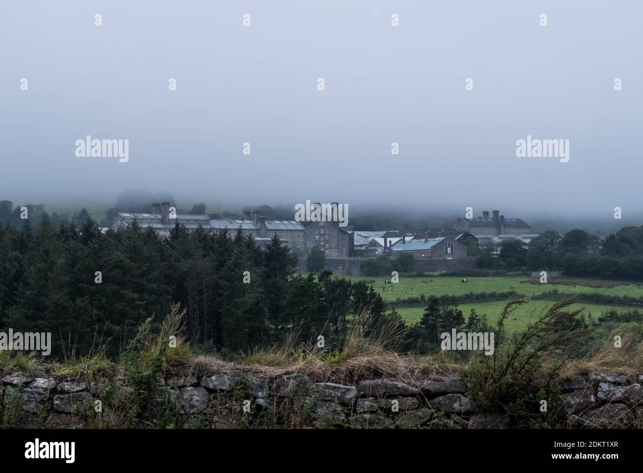 Distant view of Dartmoor Prison, Princetown, Devon, England, UK Stock ...