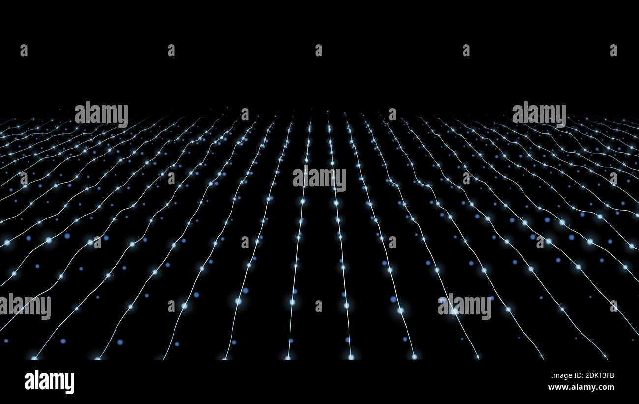 Abstract 3D Beautiful illuminating lights in a row with dynamic wavy ...