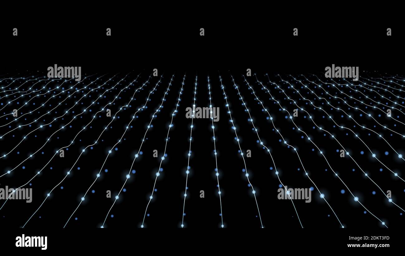 Abstract 3D Beautiful illuminating lights in a row with dynamic wavy ...
