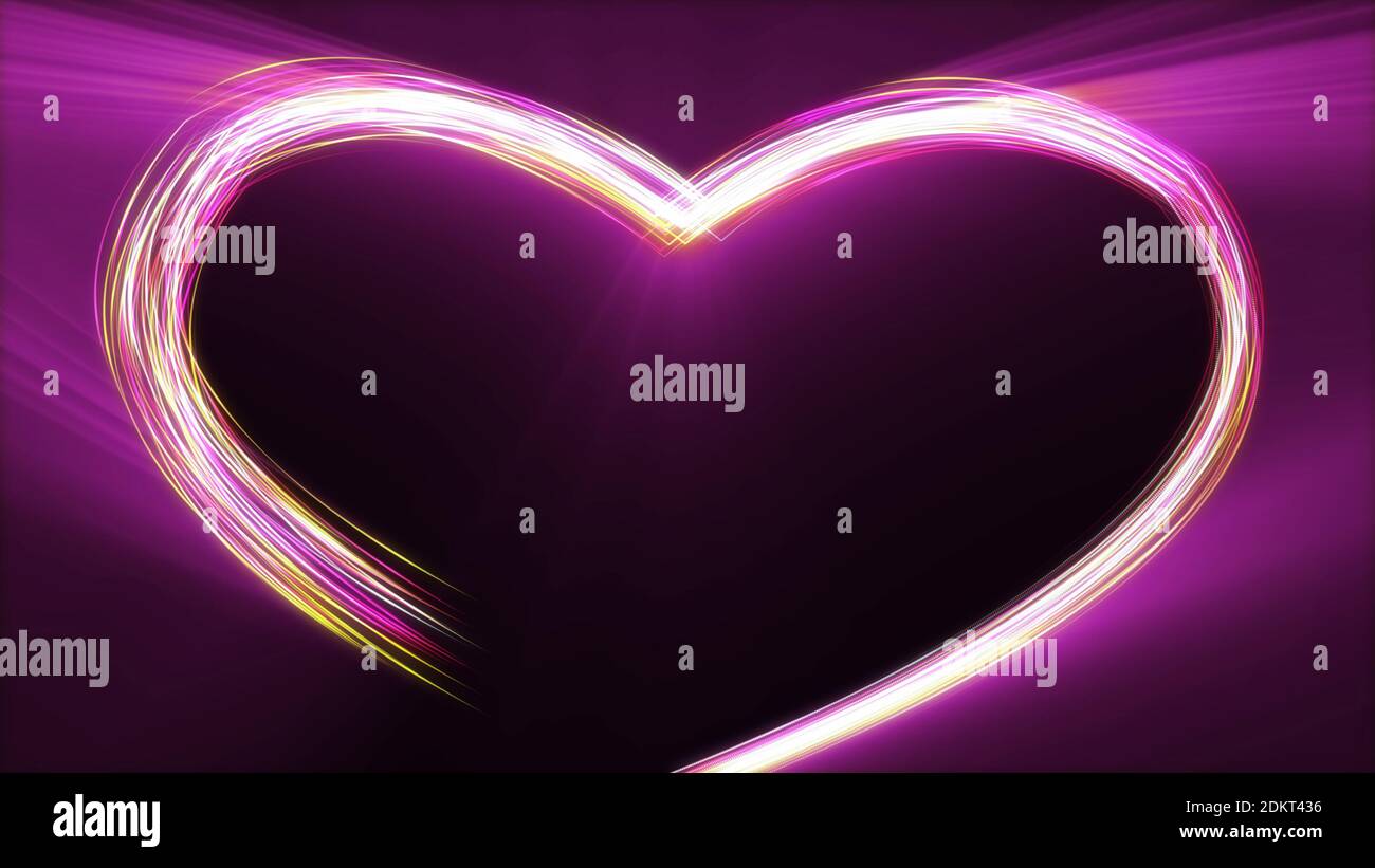Colorful Heart with nice glowing light, Sign and symbol of love , At ...