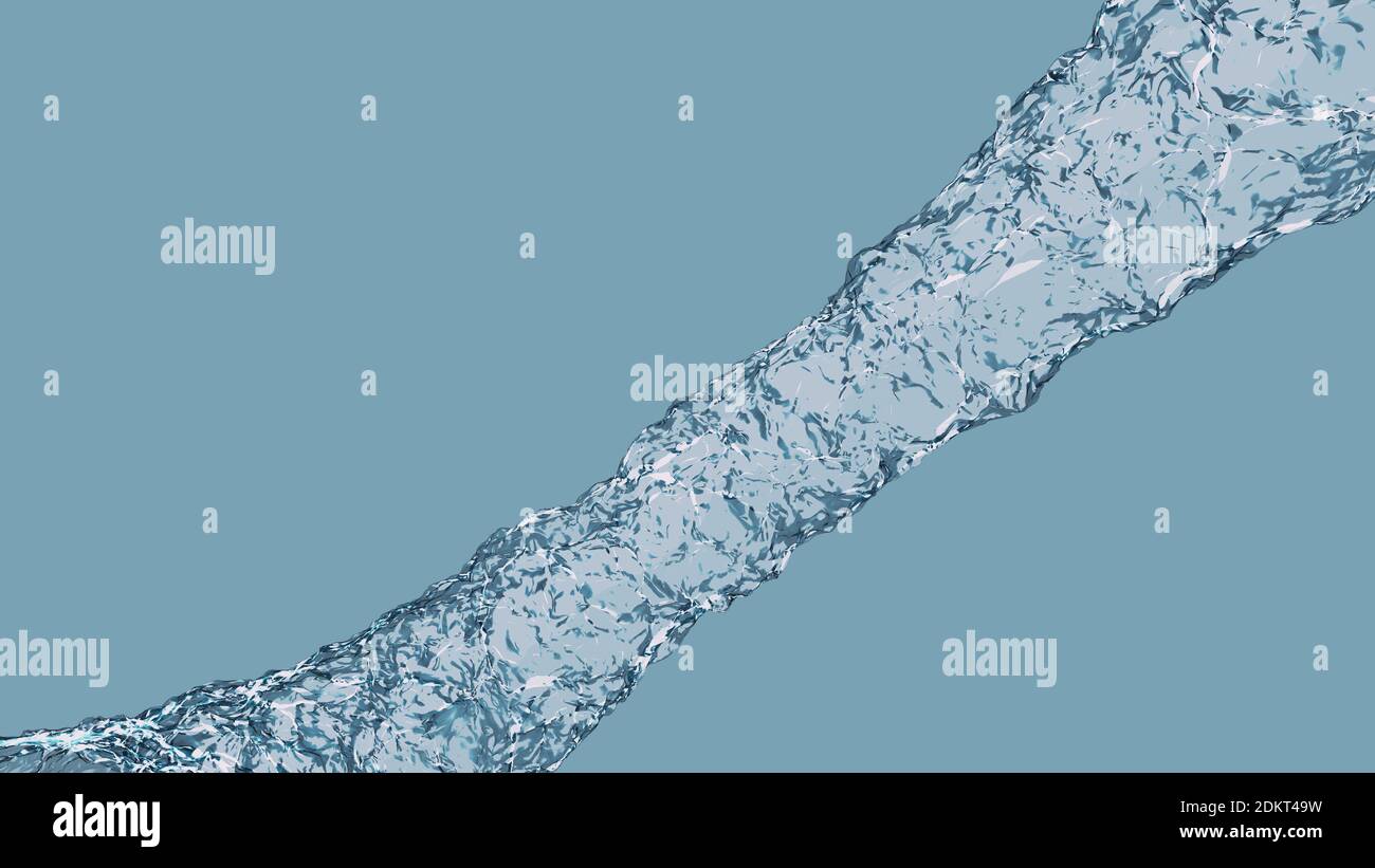 Beautiful Hyper realistic pure and fresh flowing water with nice ...