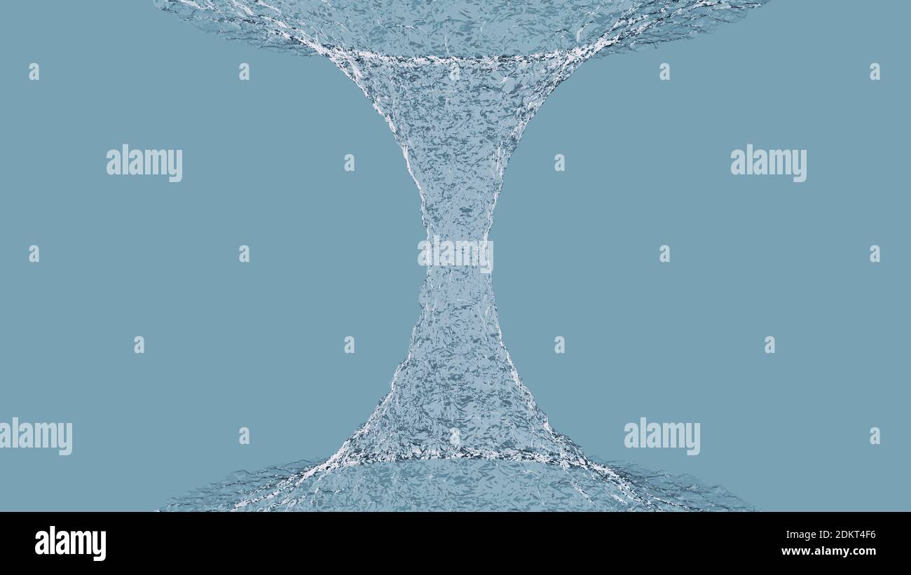 Beautiful Hyper realistic pure and fresh flowing water in vortex or ...