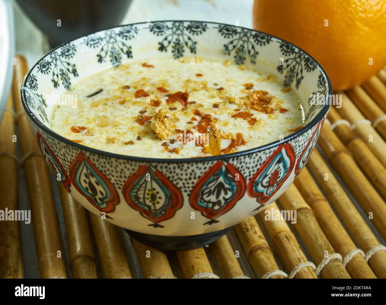 Tarhana corbası - popular Turkish soup made with tarhana dough, crushed ...