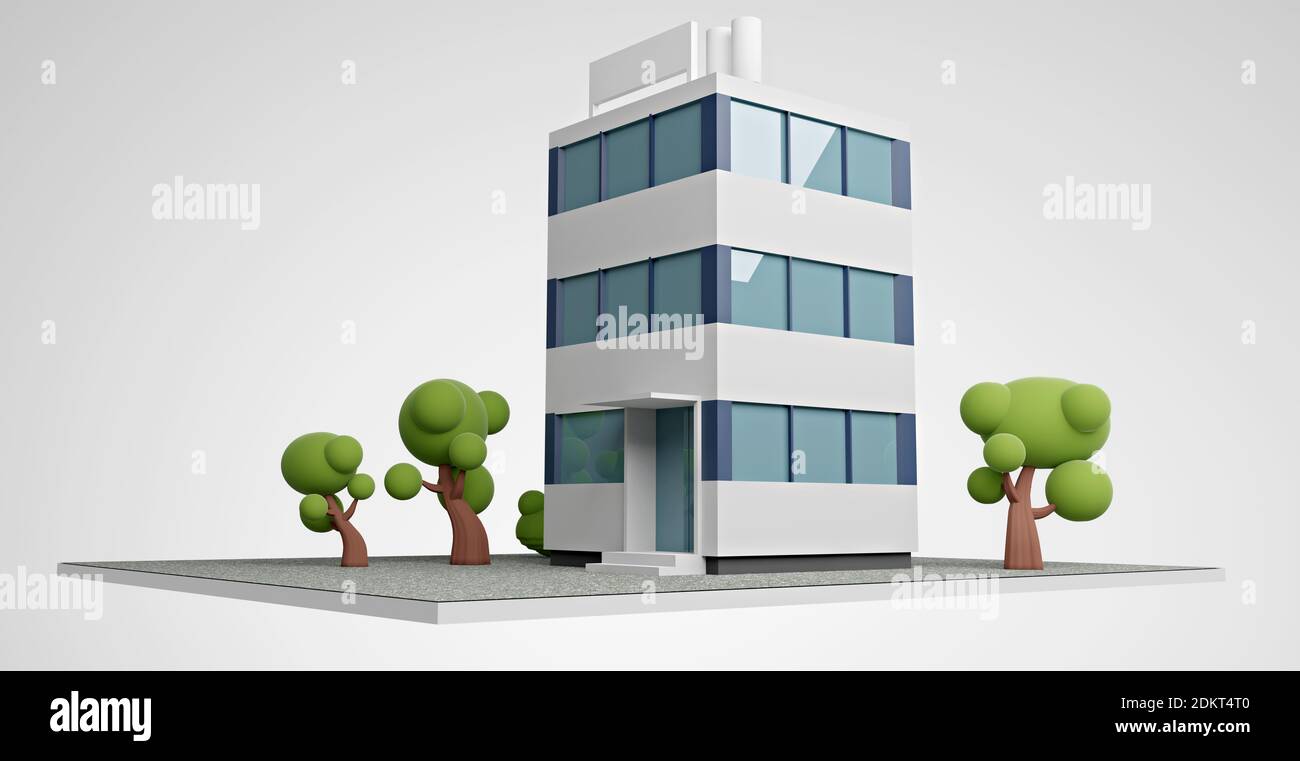 Small Office Building Cartoon