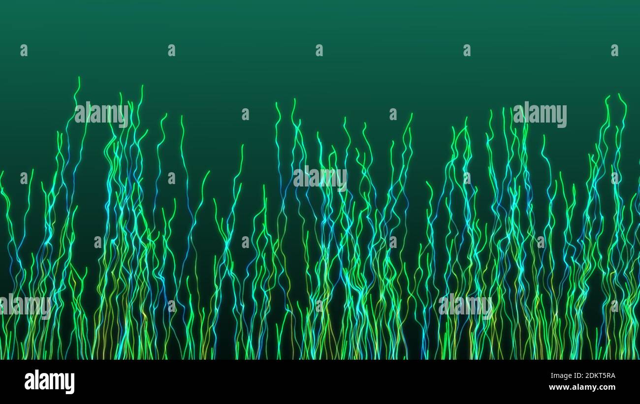 Abstract colorful lines with vertical and upward dynamic wavy swirl ...