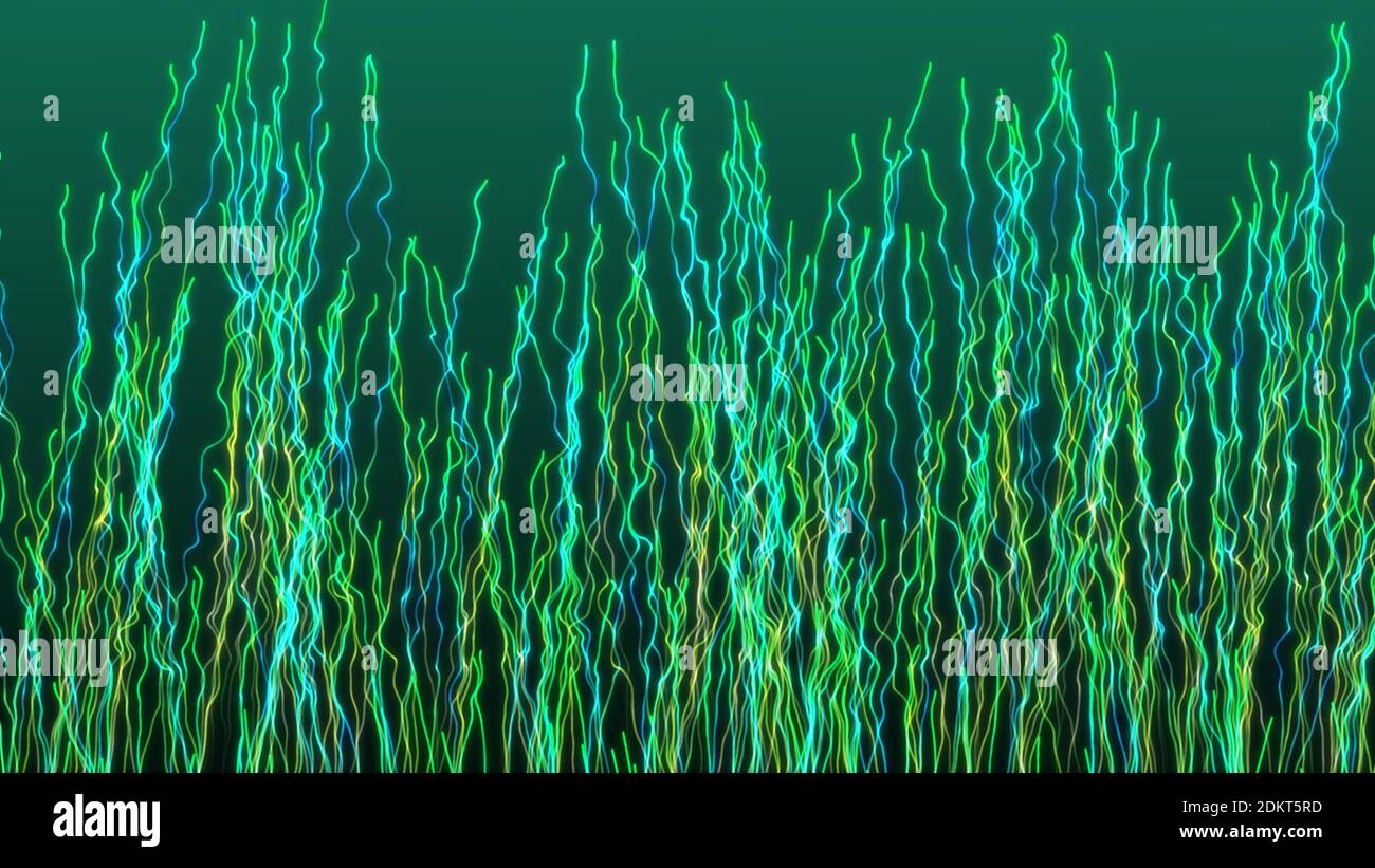 Abstract colorful lines with vertical and upward dynamic wavy swirl ...