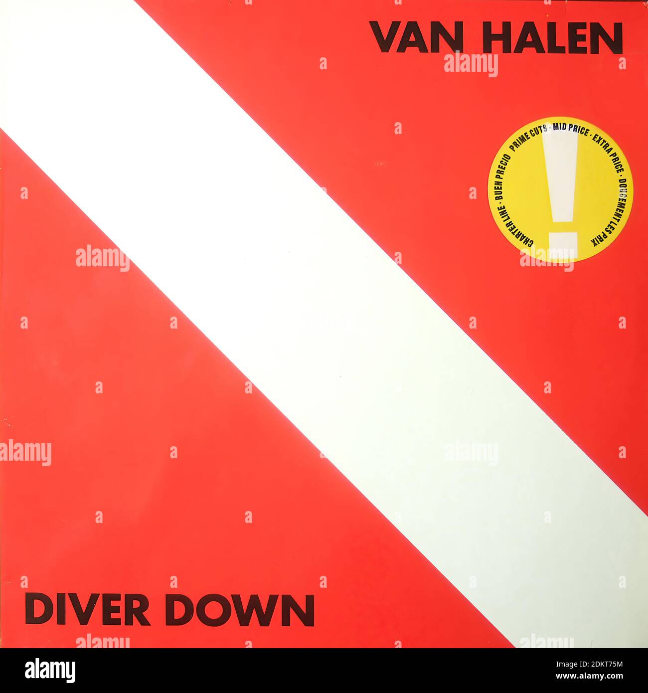 Van Halen - Diver Down - Vintage vinyl album cover Stock Photo - Alamy